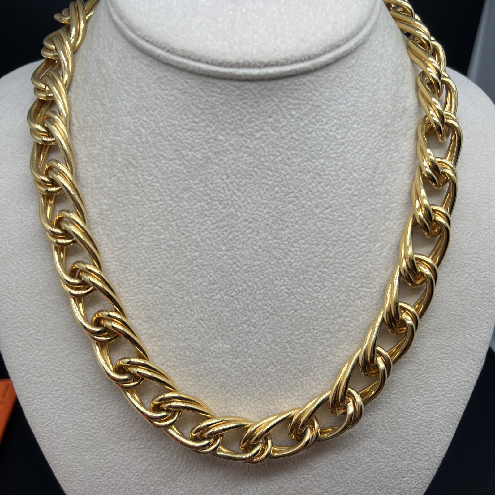 Vintage Monet Heavy Gold-tone Large Chain Link 19” Ne… - Gem
