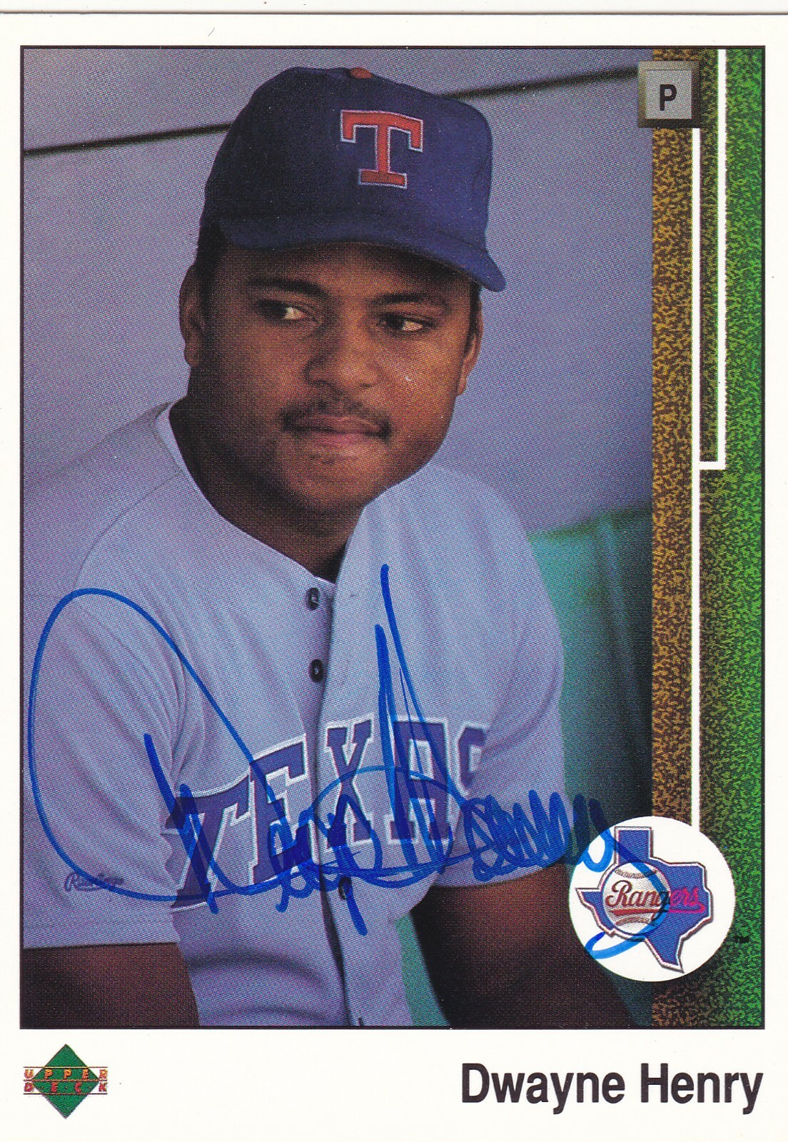 DWAYNE HENRY TEXAS RANGERS SIGNED CARD REDS BRAVES MARINERS ASTROS ...