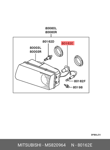 Genuine OE Light Bulb MS820964 for Mitsubishi MS82-0964 | eBay.de