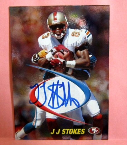 J.J. Stokes 1998 Collector's Edge Hard Autograph!49ers WR Superstar ...