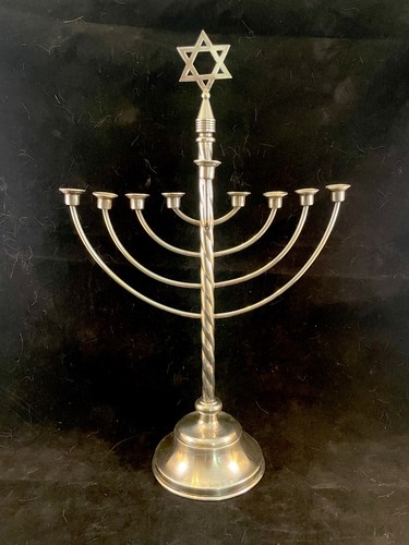 Antique 8 Branch Menorah Poland c1900 Judaica Jewish Chanukah Hanukkah ...