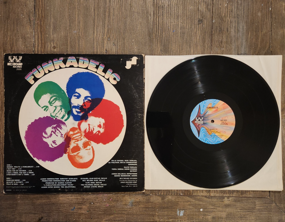 Funkadelic LP Self Titled Debut 1970 Westbound WB 2000 Janus Logo 1st ...