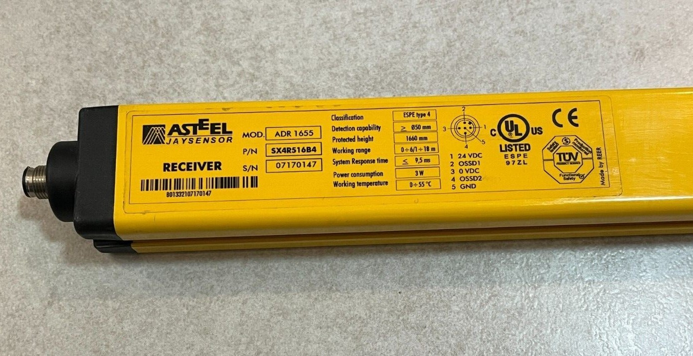 SX4R516B4 - ASTEEL JAY SENSOR SAFETY LIGHT BARRIER RECEIVER ADR 1655 ...