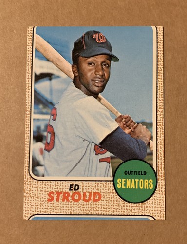 1968 Ed Stroud # 31 Washington Senators Topps Baseball Card Miscut ...