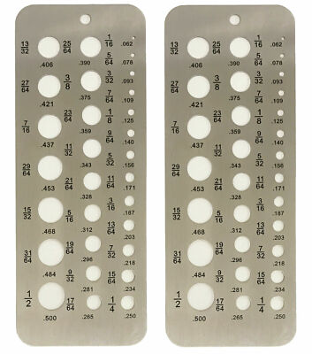 2 PK Stainless Steel 29 Size Drill Bit Gauge Diameter Fraction Size ...