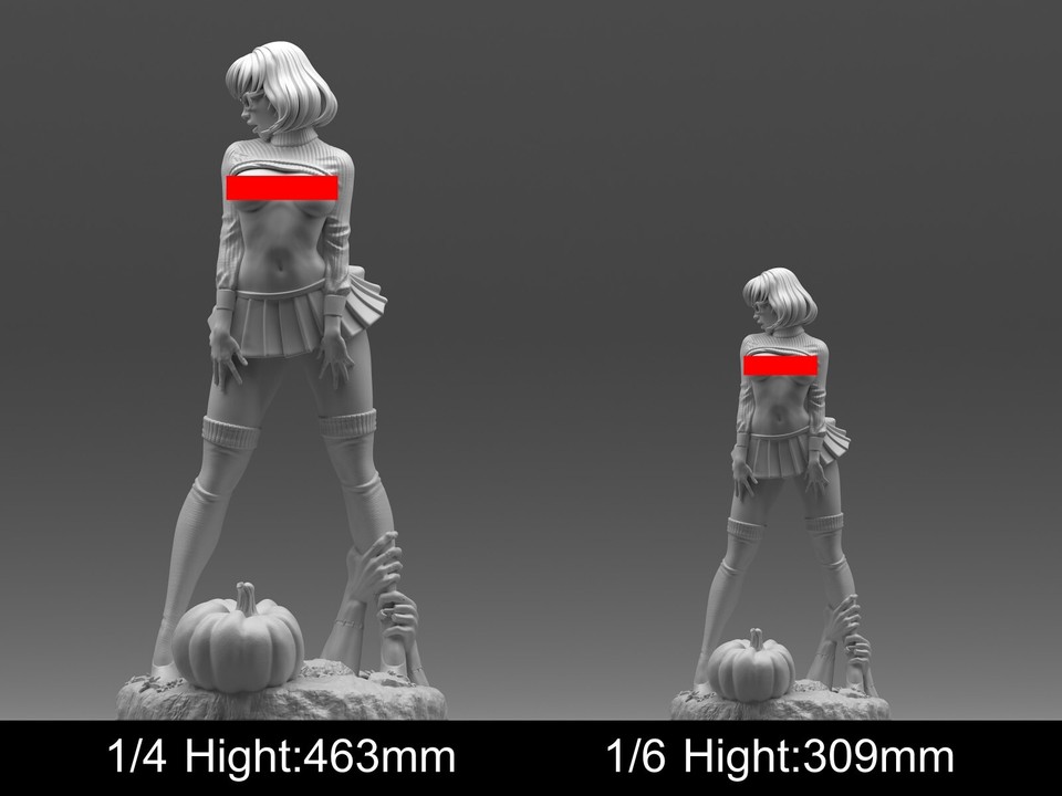 Velma Time Beauty Woman Unpainted Unassembled Resin 3D printed Model ...