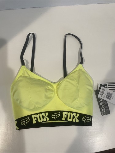 NWT Fox Head Riders Convertible Sports Bra Sz XS/S Yellow black soft ...