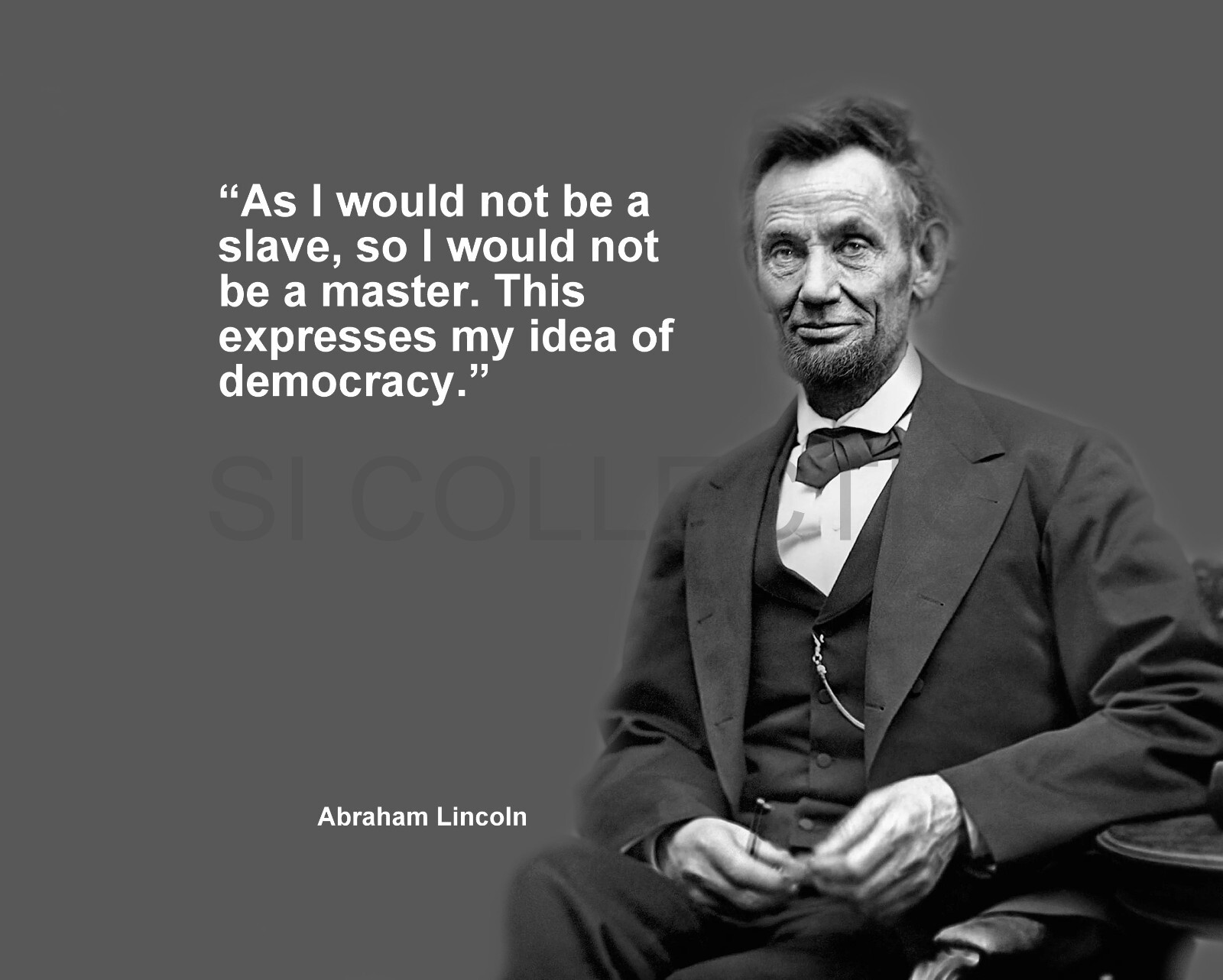 ABRAHAM LINCOLN AS I WOULD NOT BE A SLAVE SO I QUOTE PHOTO