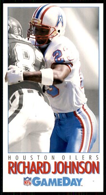 1992 GameDay Richard Johnson Houston Oilers #161 NFL Football Oversize ...