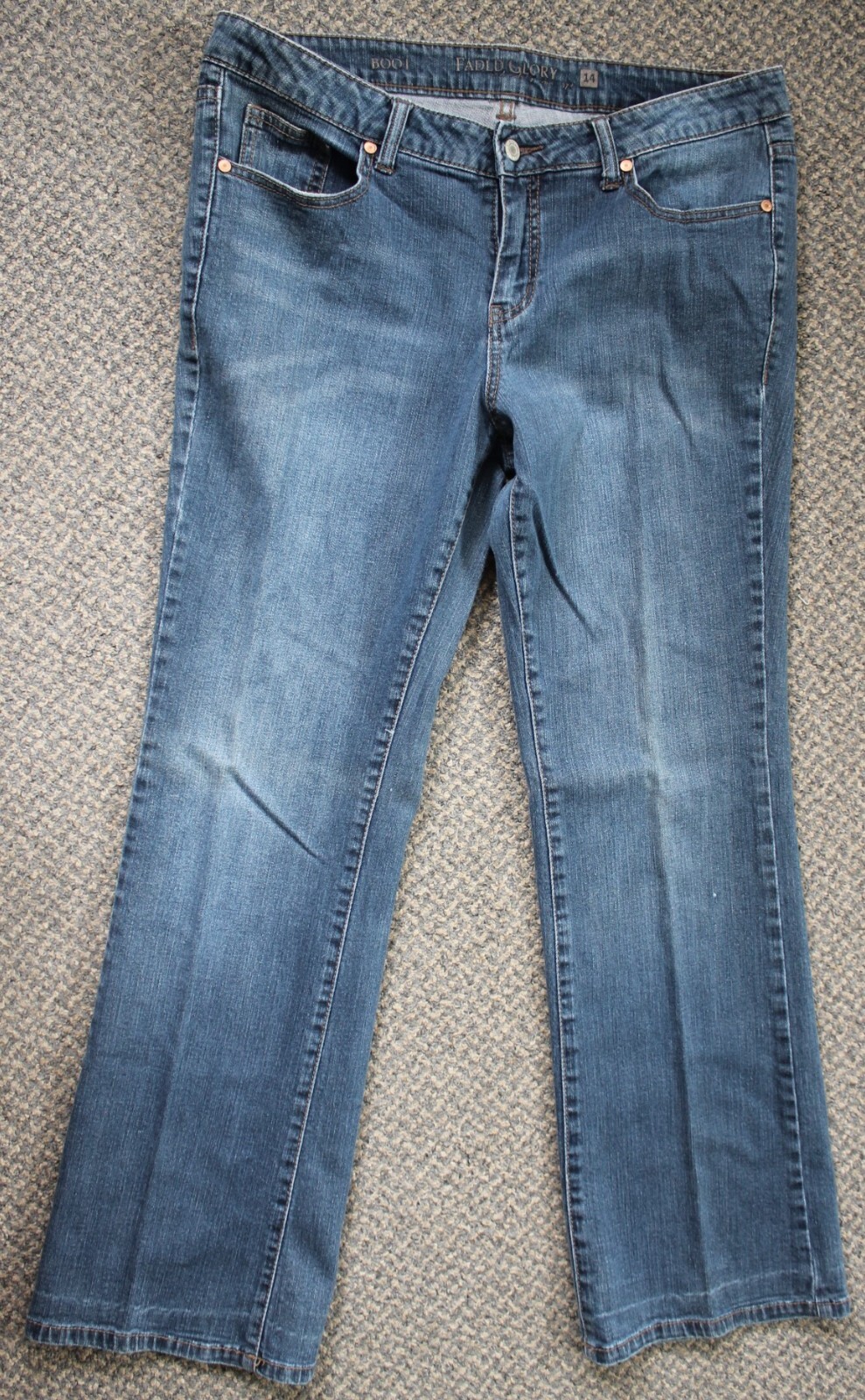 Women's Faded Glory Stretch Denim Boot Cut Jeans - Size 14 Petite | eBay