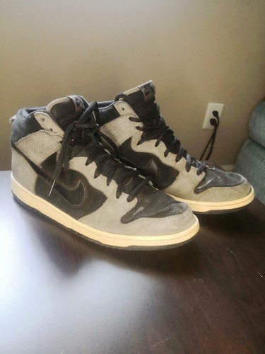 Nike SB Dunk High Pro Clay Grey Black White 305050-204 Mens US 12 ...
