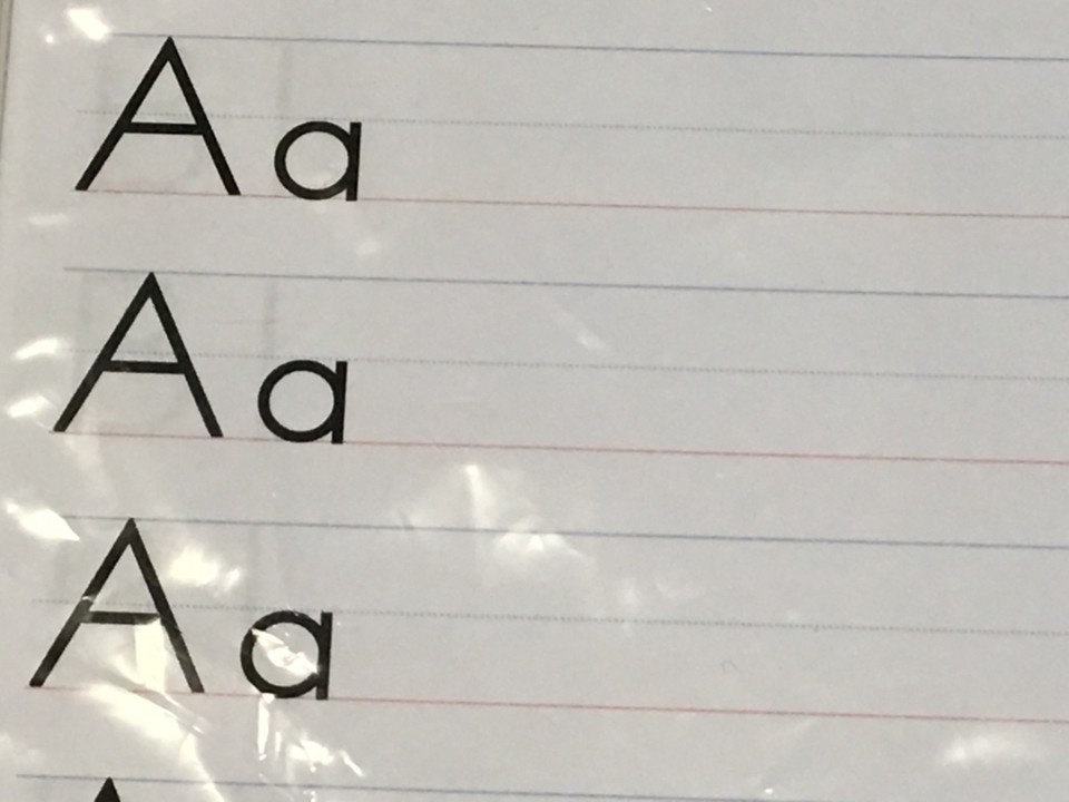 Writing Paper for Kids - Kindergarten A to Z WRITING LETTER practice ...
