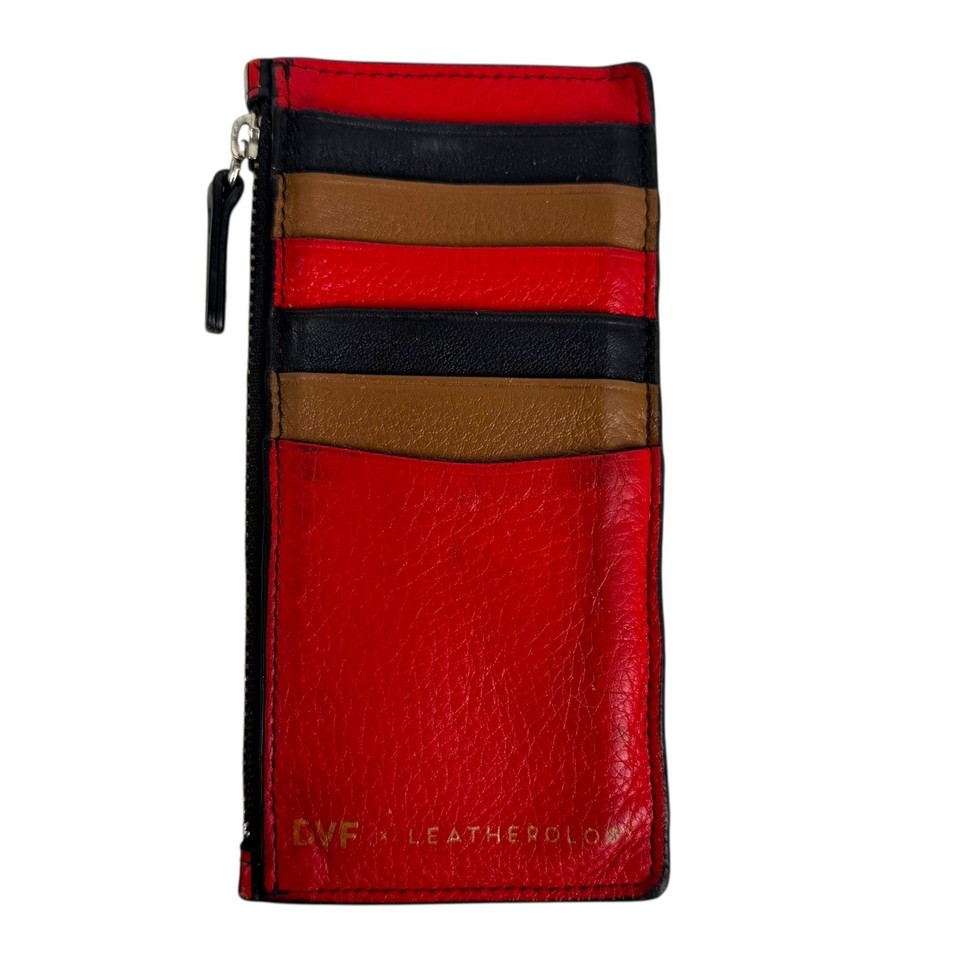 Leatherology Card Case Wallet Zip Pouch Geometric Print Slim B72Q | eBay