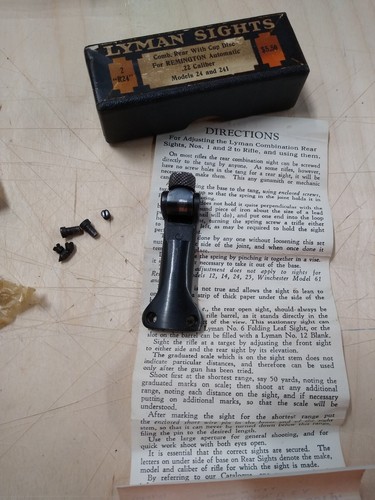Vintage Lyman R24 Rear Sight For Remington Model 24 And 241 | eBay