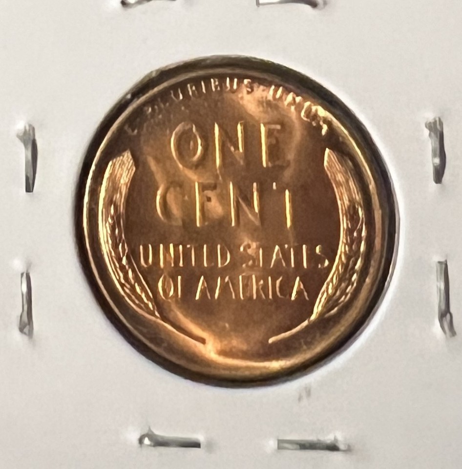 1945 LINCOLN WHEAT CENT GRADES UNCIRCULATED+++ RED PATINA ACTUAL COIN ...
