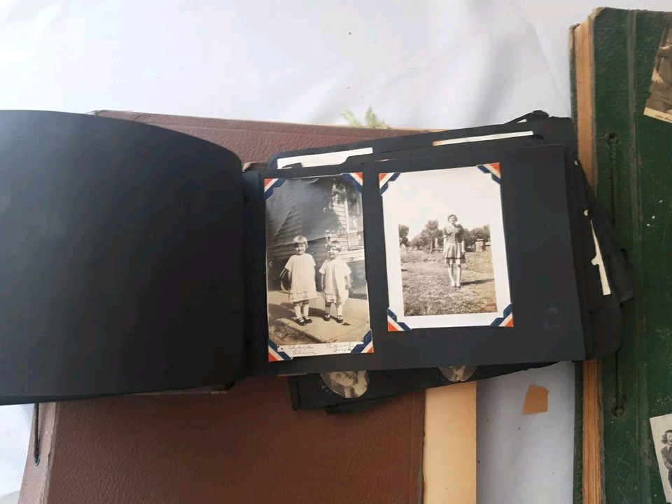 Lot Of 3 Vintage Scrap Books W/ 100s Photos, Letters, Clips, Ads Early ...