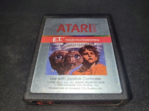 E.T. the Extra Terrestrial Silver Label ATARI 2600 EXMT condition game ...