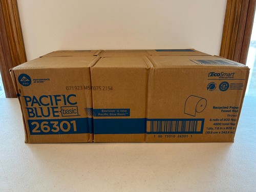 Georgia Pacific Blue Basic Brown Recycled Paper Towel 6 Rolls 26301 GP ...