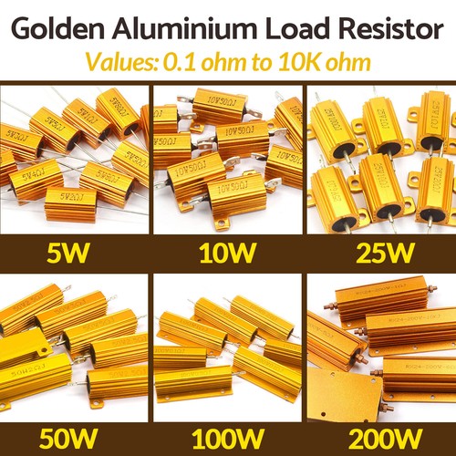 5W/10W/25W/50W/100W/200W Golden Aluminium Load Resistor Wirewound 207 ...
