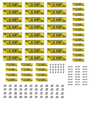 HO Scale Truck / Trailer Decals. " JB Hunt " | eBay