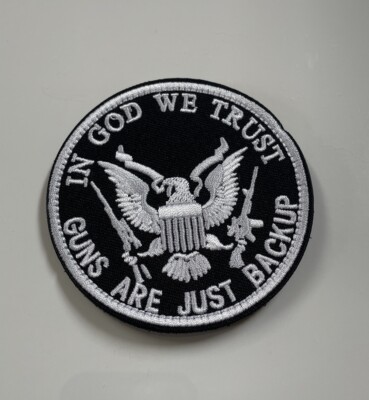 In God We Trust Guns Backup Funny Tactical Patch Morale Army Marine ...