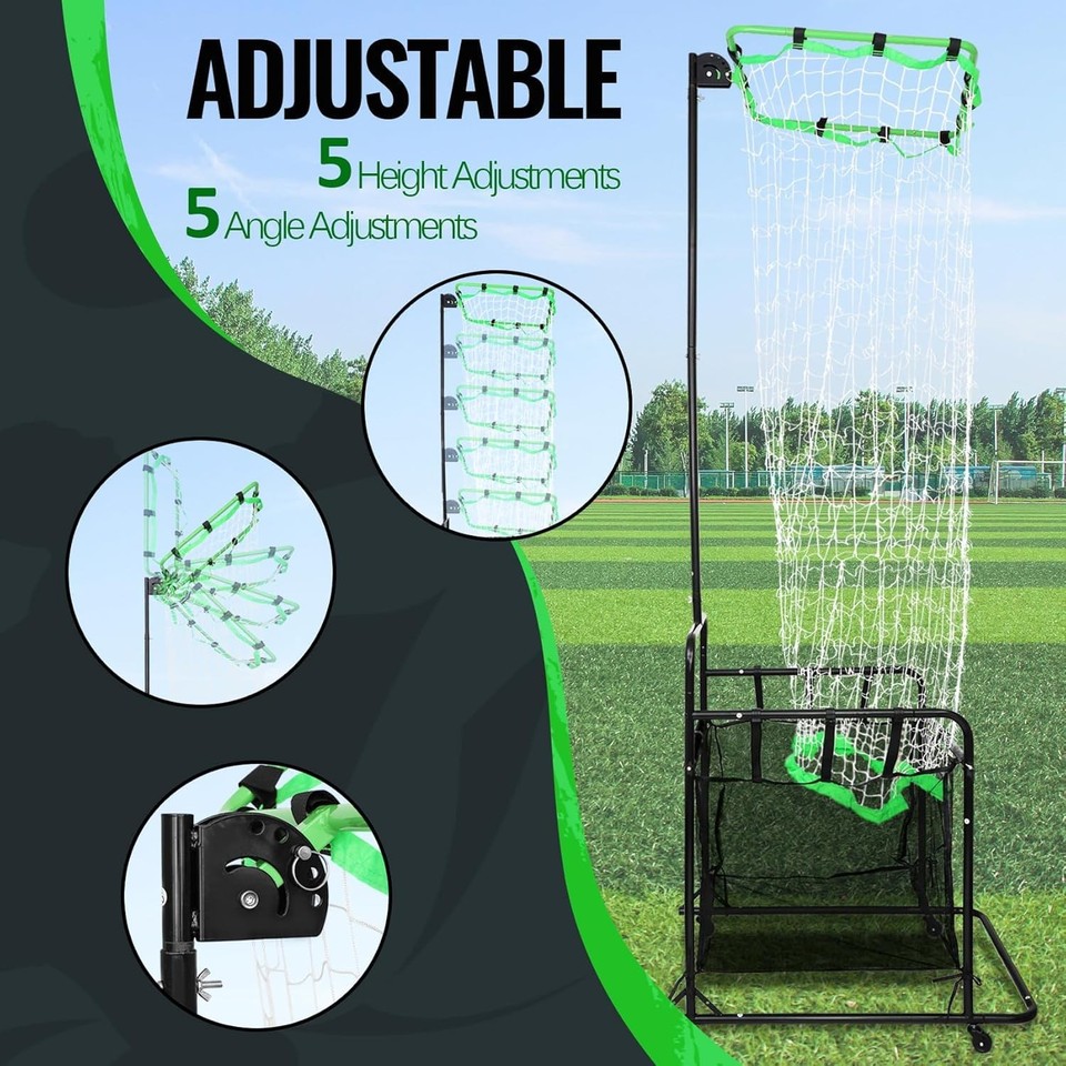 Volleyball Setter Trainer Net with Adjustable Height and Angle for ...