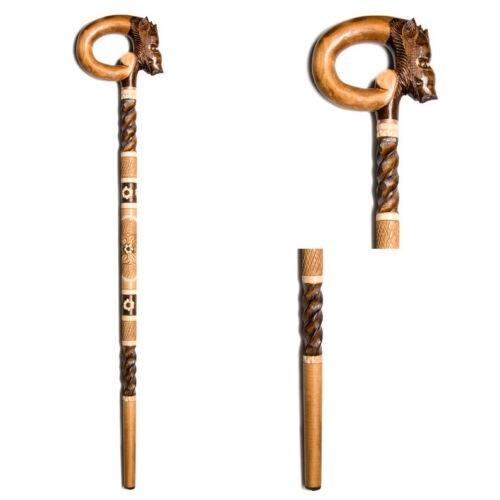 Bâton de marche designer ancien et unique pour animaux de collection ...