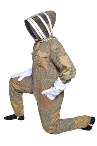 ULTRA VENTILATED 3 LAYER BREEZE MESH BEEKEEPING OVERALL BEE FULL SUIT ...