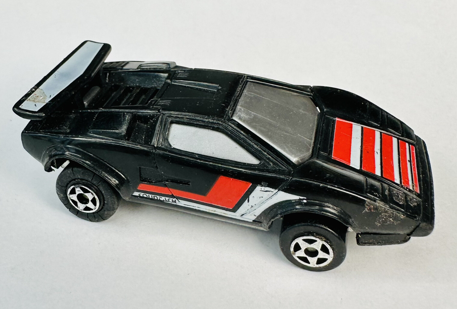 1980 Kidco Burnin' Key Cars Lamborghini Countach Black/ Red Toy Car 1/ ...