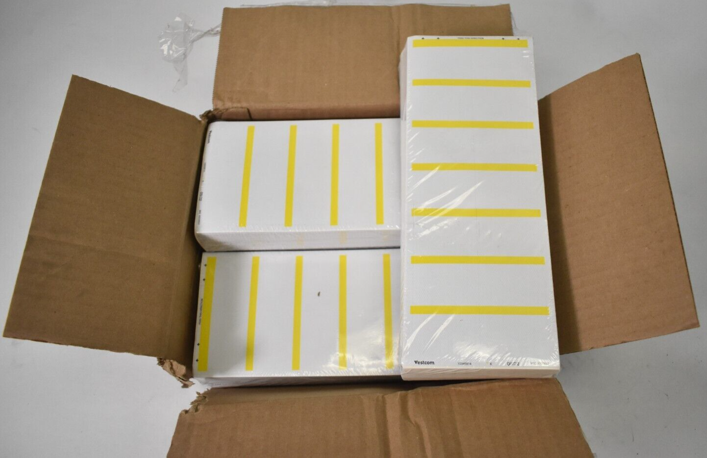 Lot of 800 Vestcom Mylar Sheets 1.5" x 1/2 200/Pack White/Yellow ...