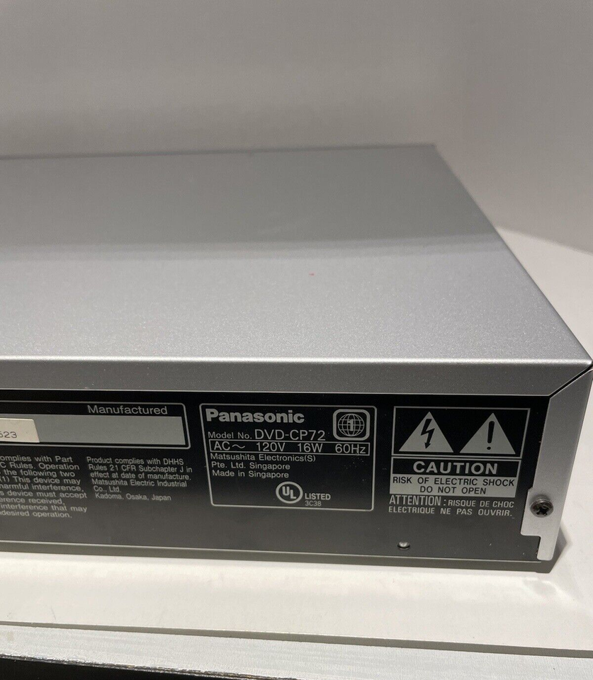 Panasonic DVD-CP72 5-Disc DVD CD Changer Player Progressive with Remote ...