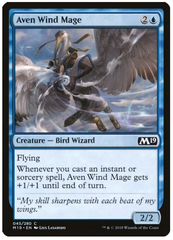 Magic the Gathering Aven Wind Mage (4x) PLAYSET MtG Core Set 2019 NM/LP ...