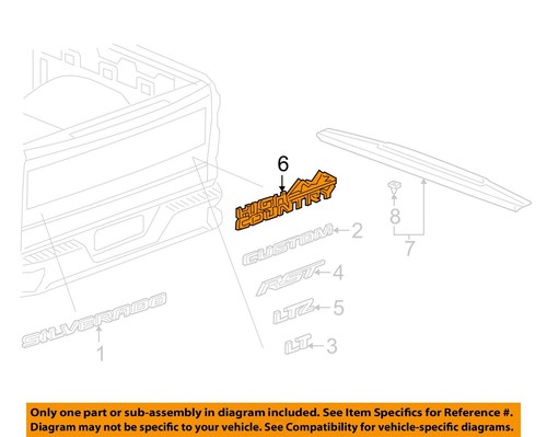 GM OEM 19-24 Silverado 1500 LTD Pick Up Box Exterior Trim-Nameplate ...