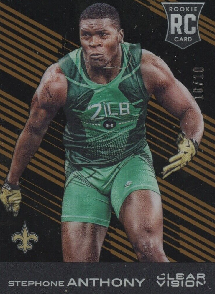 2015 Panini Clear Vision - Rookie Gold #155 Stephone Anthony /10 (RC) for sale online | eBay