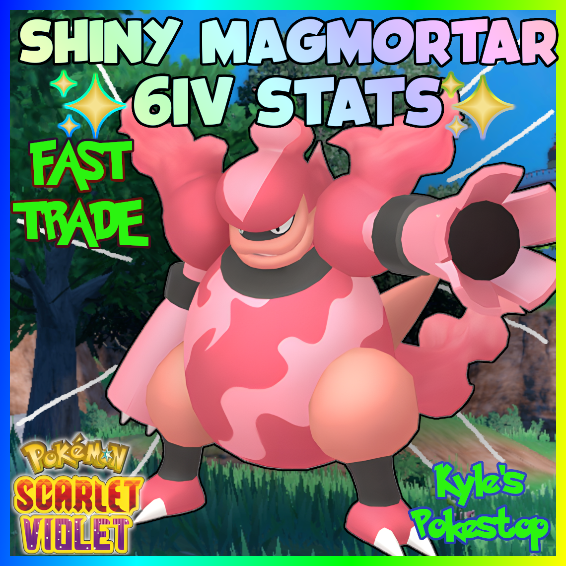 6IV SHINY MAGMORTAR POKEMON SCARLET & VIOLET 🚀FAST🚀BATTLE READY EV'D | eBay