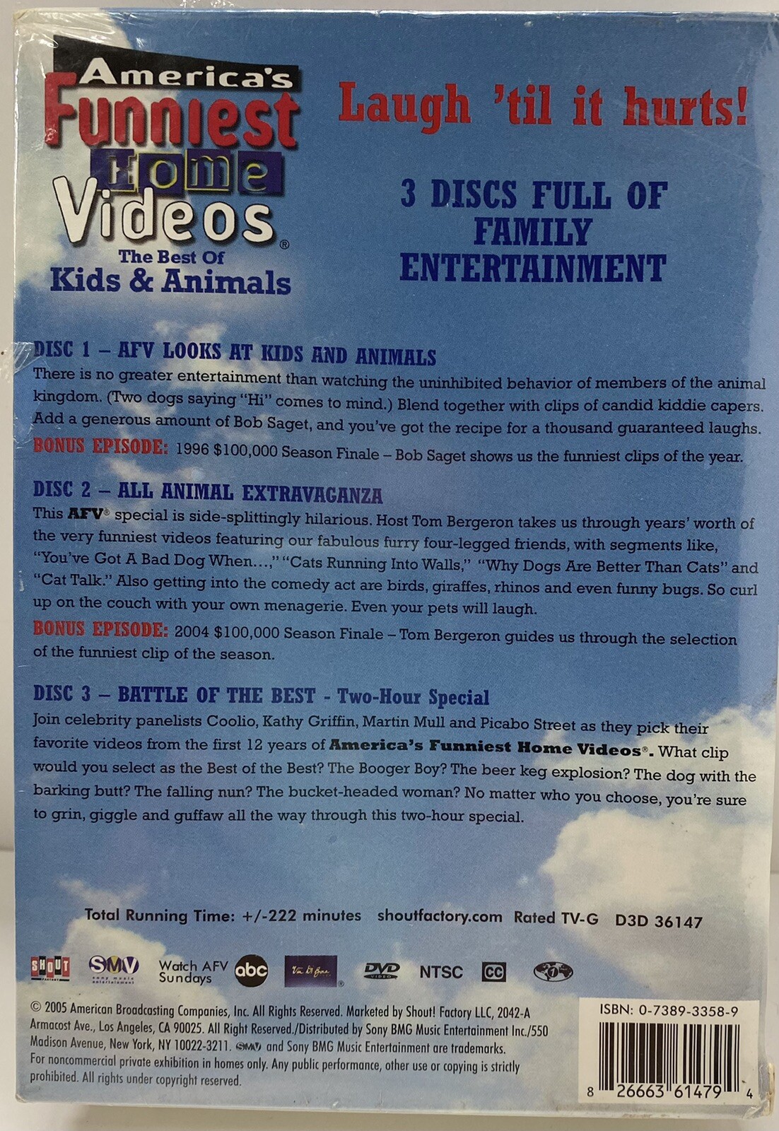 AMERICA'S FUNNIEST HOME VIDEOS - THE BEST OF KIDS AND ANIMALS NEW DVD ...