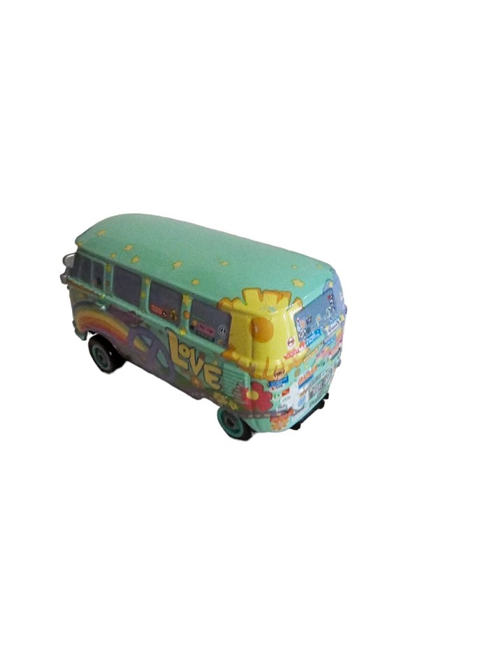 DISNEY PIXAR CARS Race Team FIllmore VW Volkswagen Bus Green Diecast ...