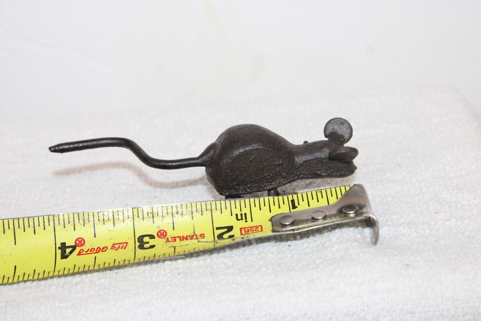 Antique Vintage Style Cast Iron Mouse Rat Paper Weight 4'' long ...