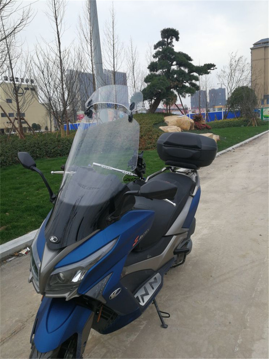 Wind Deflector Windshield Windscreen Adjustable Motorcycle Spoiler ...