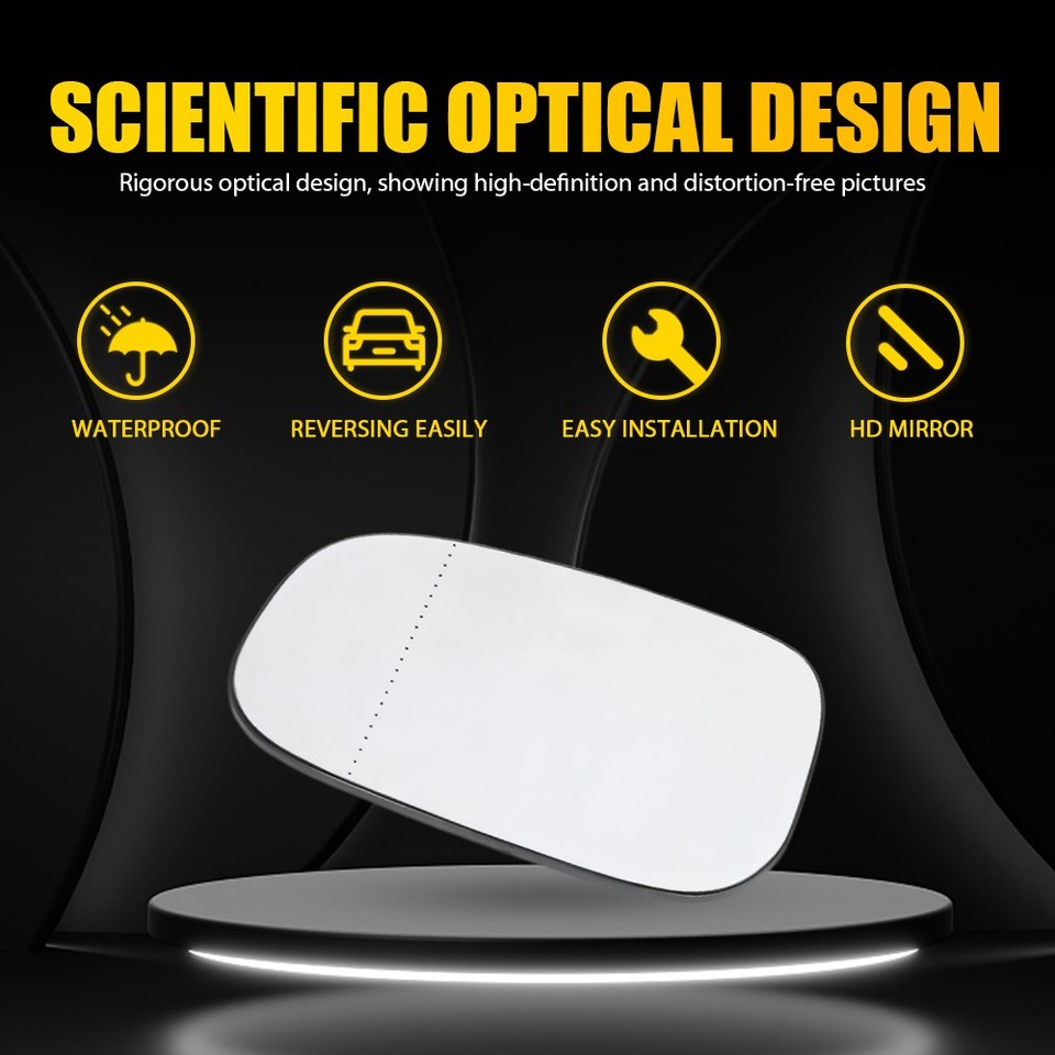 Left Driver Side LH Heated Mirror Glass with Backing Plate for Volvo ...