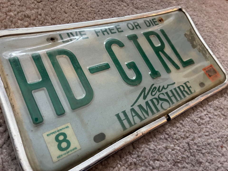 2008 NEW HAMPSHIRE VANITY LICENSE PLATE HD GIRL HARLEY DAVIDSON ...