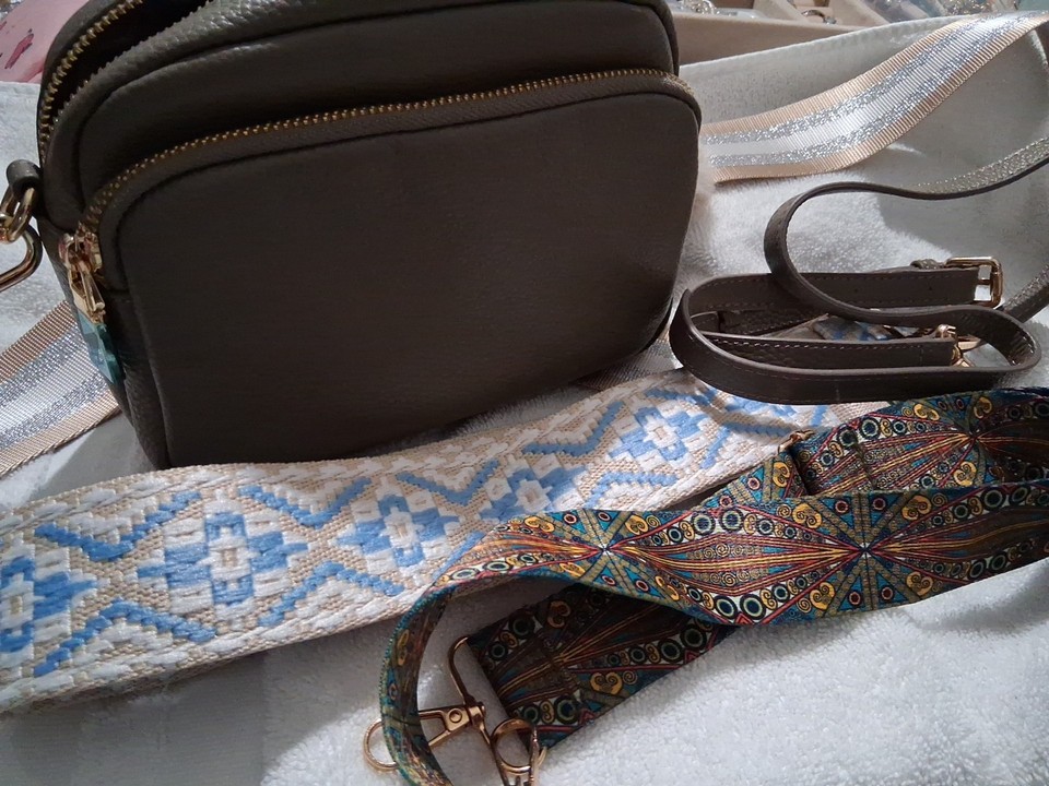 Pom Pom London Slate Blue Mayfair/Original Crossbody Purse — OLD STYLE ...