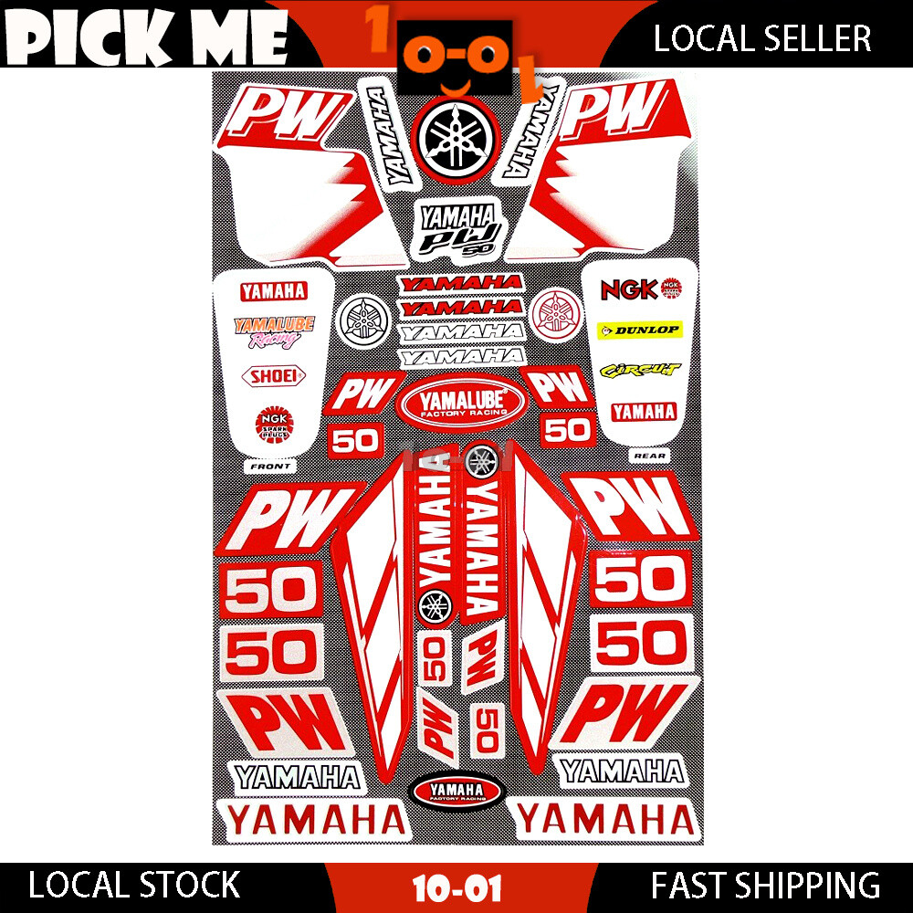 Red Sticker Kit For Yamaha PW 50 2005 2006 2007 2008 2009-2016 Sticker ...
