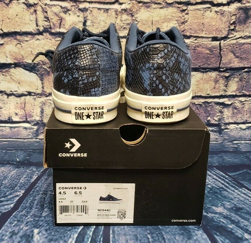 Converse Chuck Taylor AllStar One Star Ox Snake Embossed Sneaker~Men4.5 ...