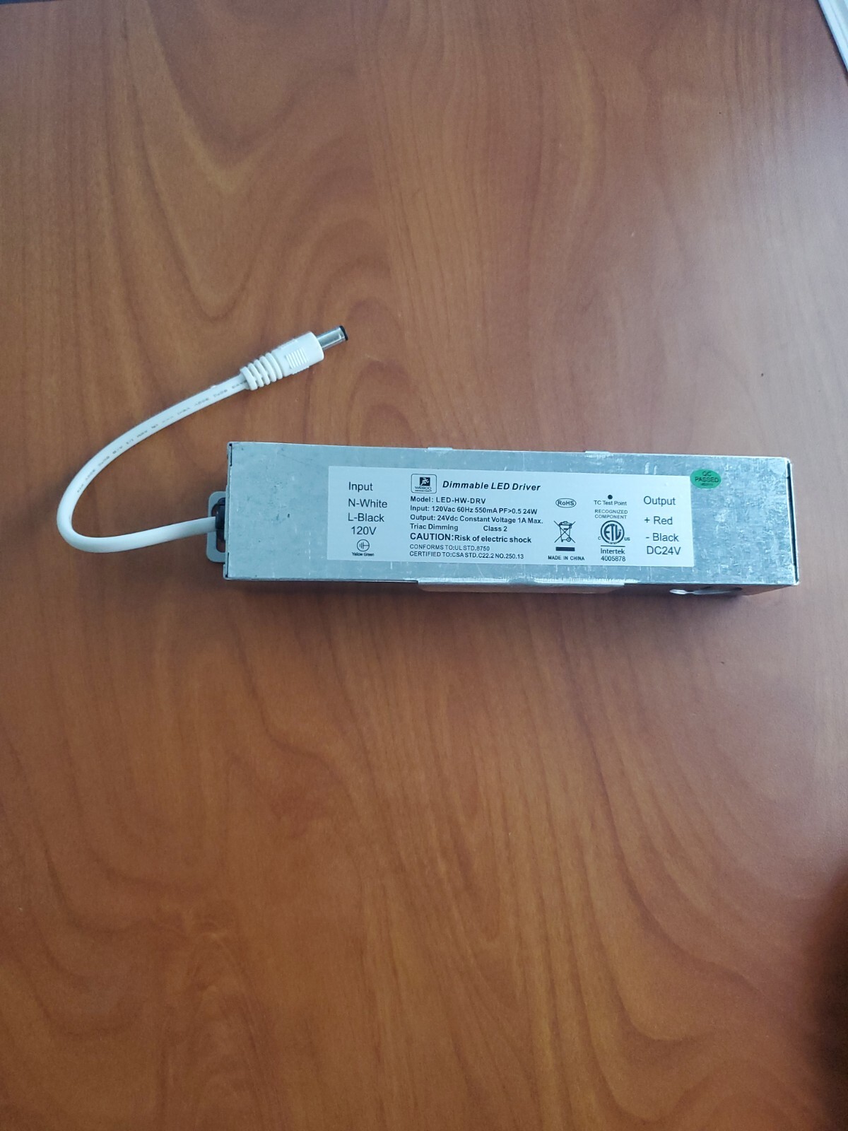 WESCO DIMMABLE LED DRIVER 120V Power Supply Dimmable LED Driver 24W 24V ...