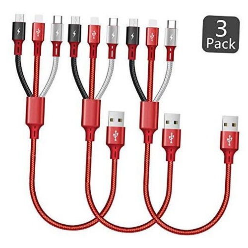 3-in-1 Multi USB Charging Cable 3A, Charging Cable for IP/Micro-USB ...