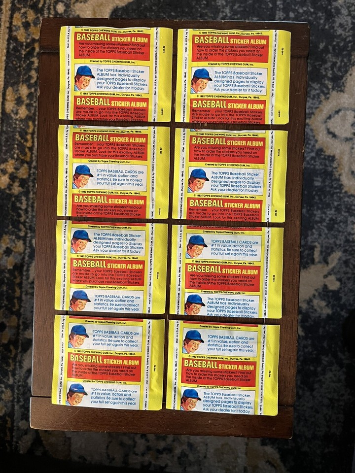 1982 Topps Baseball Stickers (8) Factory Sealed Unopened Packs Free ...