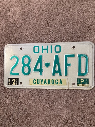 1986 Ohio License Plate - 284 AFD - Nice! | eBay