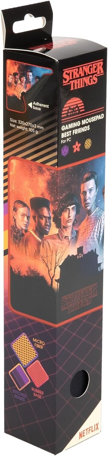 Tapis de souris gaming Stranger Things 32 x 27 cm Motif Best Friends ...