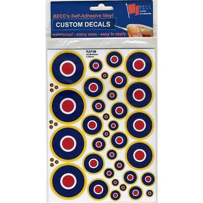 RAF Roundels Self Adhesive Vinyl Decals RAF06 BECC | eBay UK